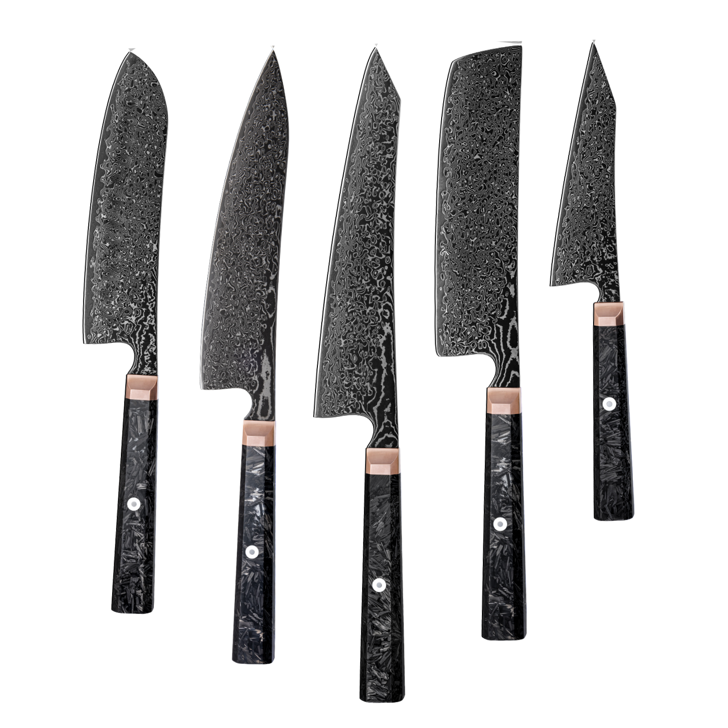 Japanse messenset 'Nagoya' (5-delige set) – Japans-mes.nl
